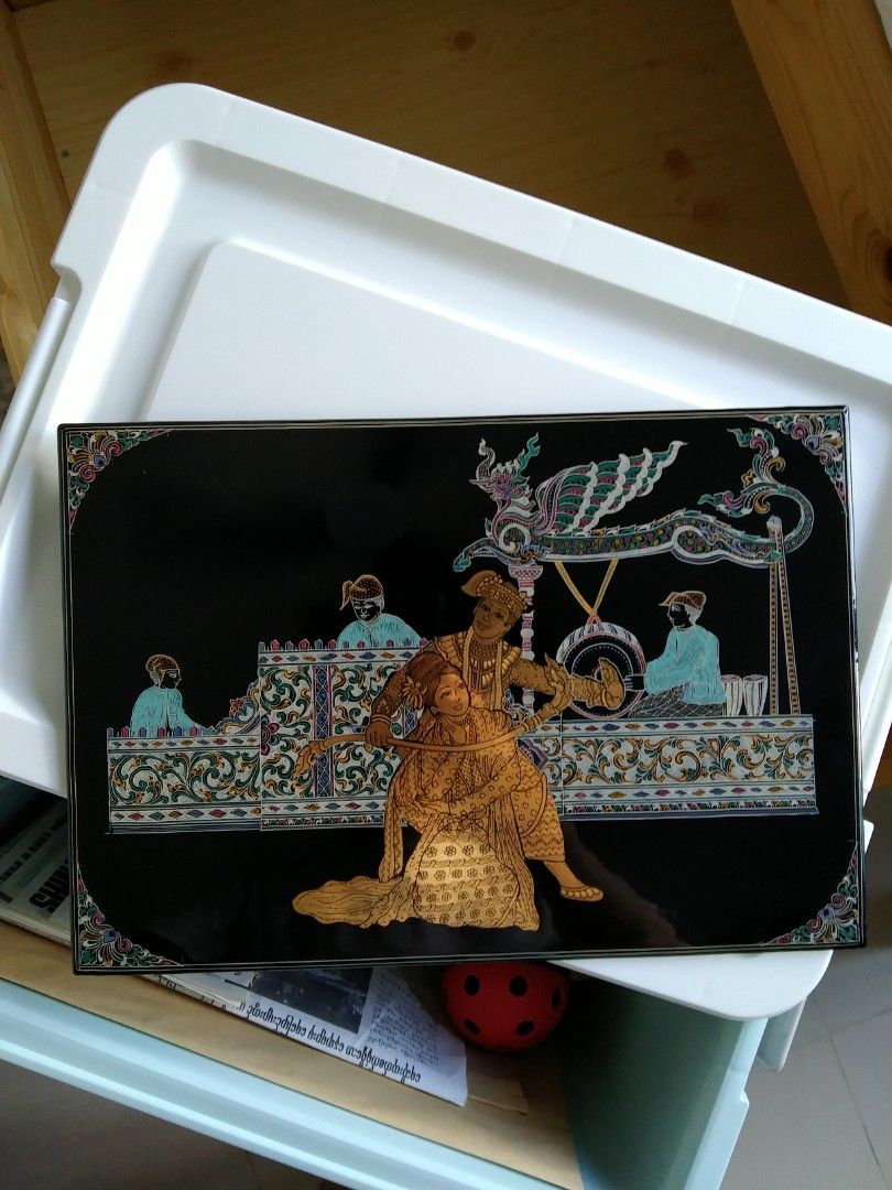 Burmese Gilded Lacquered Picture Frame, Furniture & Home Living, Home ...