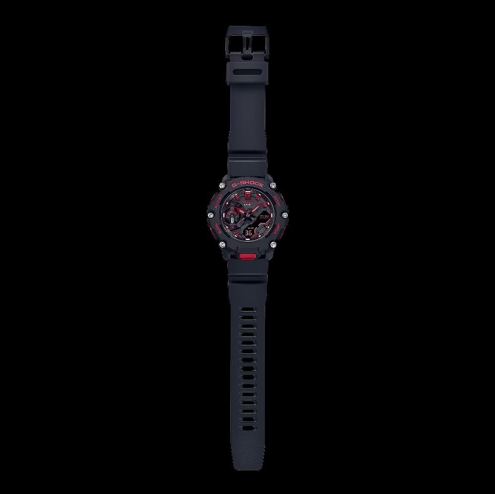 Casio G-Shock GA-2200BNR-1A Black & Red Series Analog Digital Gents ...