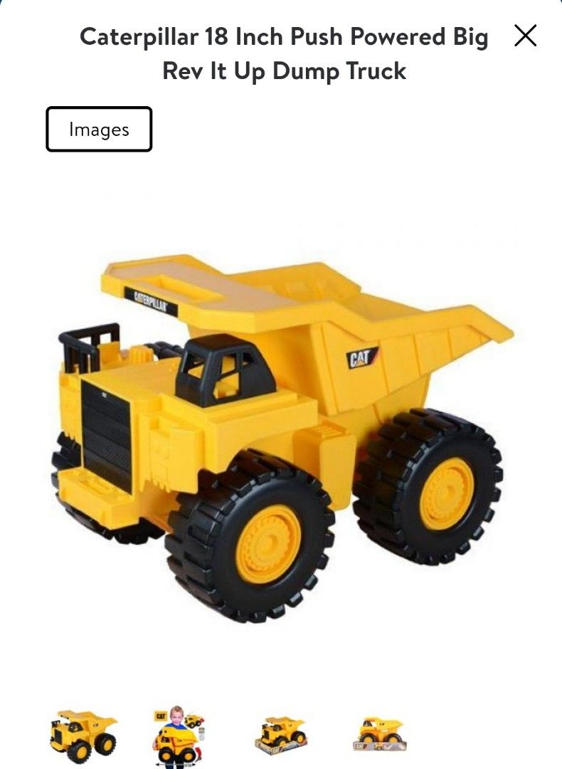 Caterpillar 18 Inch Push Powered Big Rev It Up Dump Truck, Hobbies ...