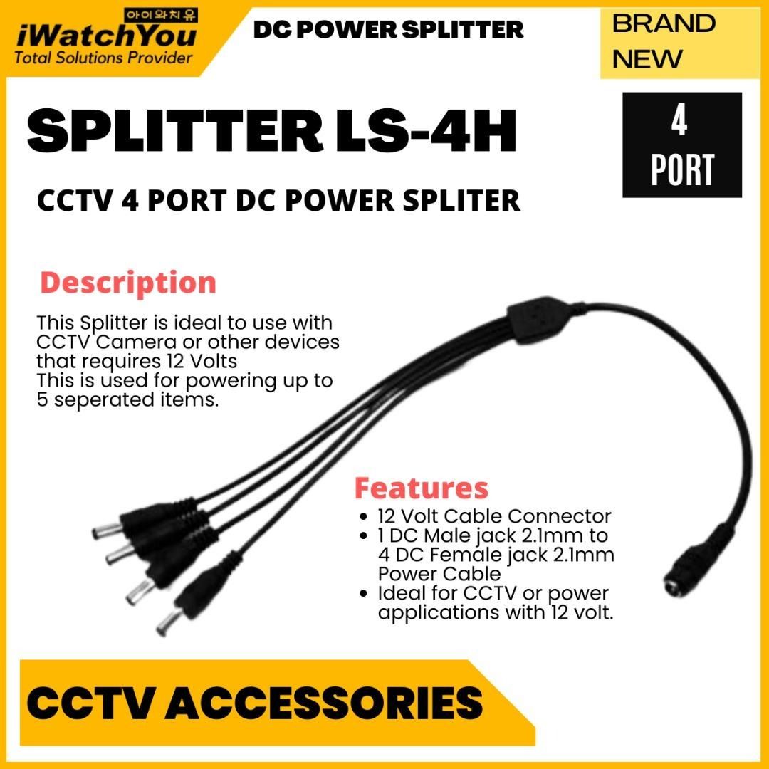 CCTV 4-Port DC Power Splitter [LS-4H], Furniture & Home Living ...