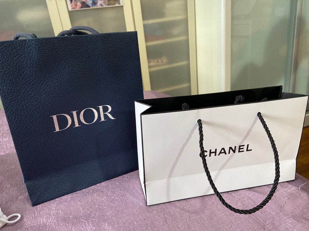 Chanel and Dior Small Paper Bags, Luxury, Accessories on Carousell