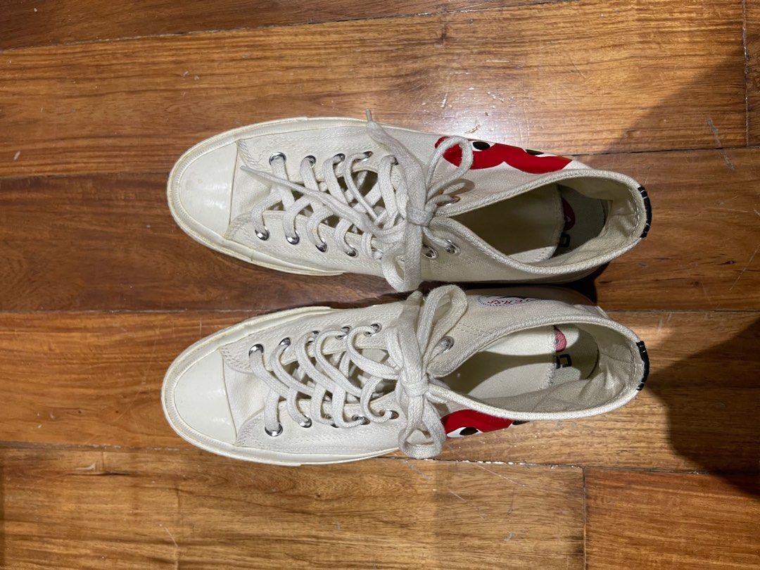 Chuck Taylor x CDG (Hi, Cream White), Men's Fashion, Footwear, Sneakers ...