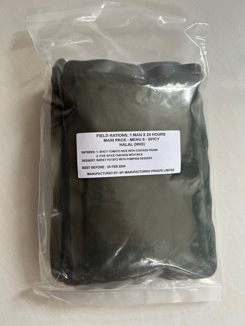 Combat Ration 24Hr Main Pack. 2024 Expiry, Food & Drinks, Packaged ...
