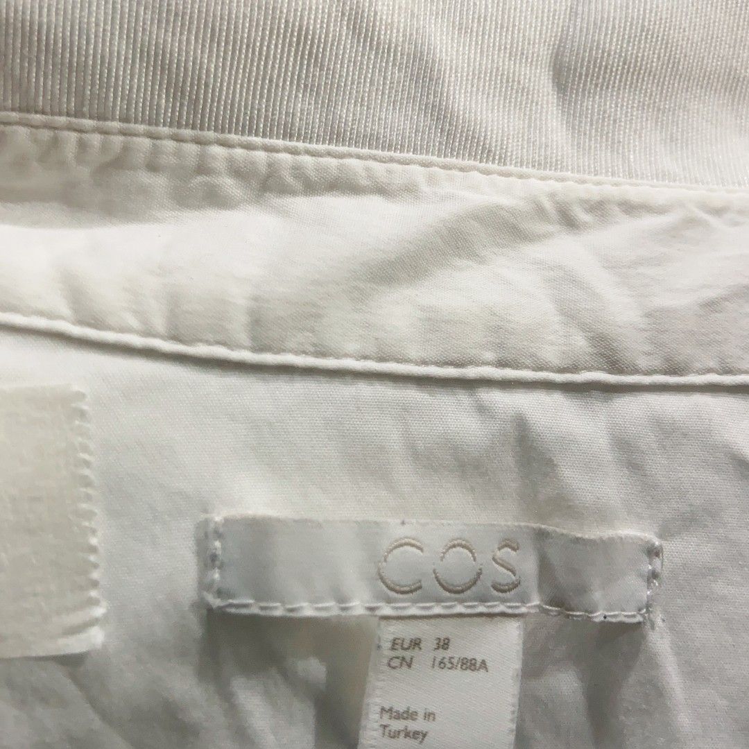 COS WHITE SHIRT, Fesyen Wanita, Pakaian Wanita, Atasan di Carousell