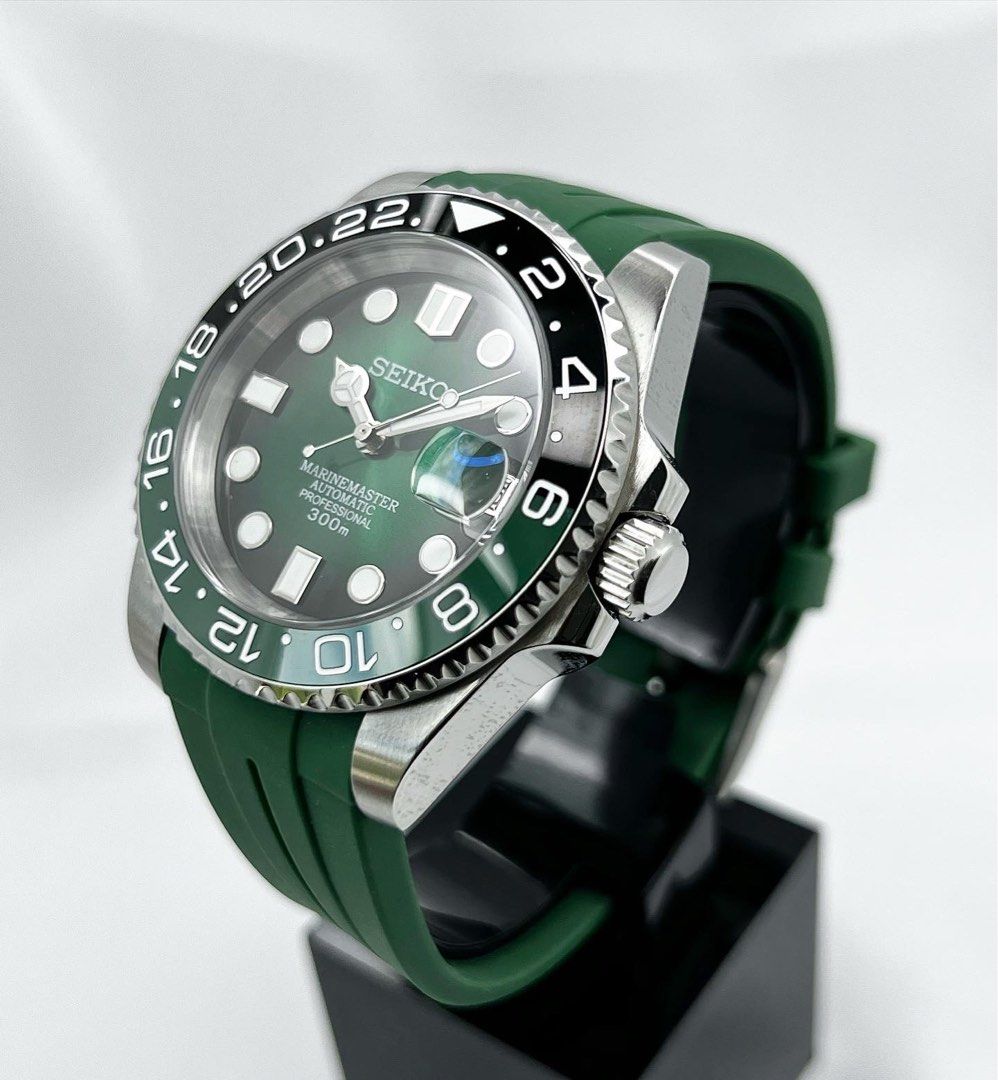 Custom Seiko Mod Sprite Hulk GMT 40mm, Men's Fashion, Watches ...