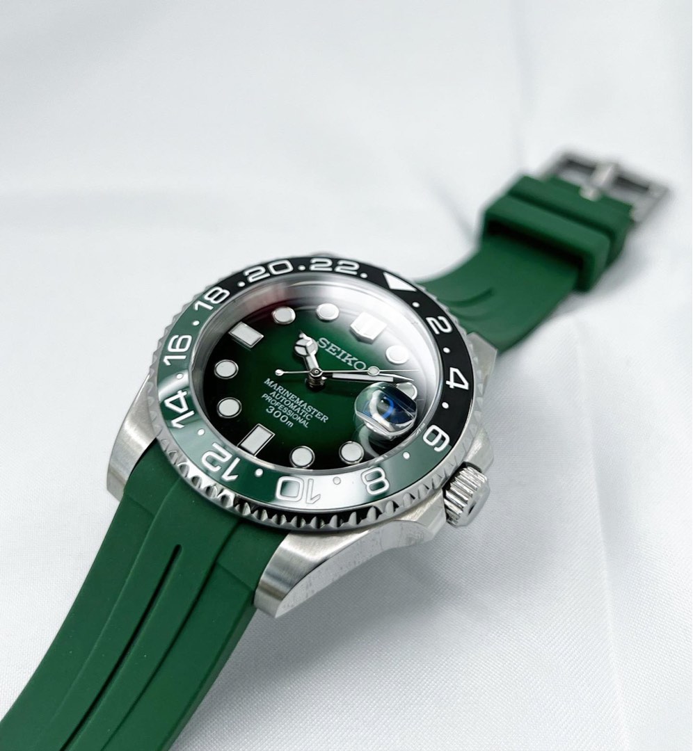 Custom Seiko Mod Sprite Hulk GMT 40mm, Men's Fashion, Watches ...