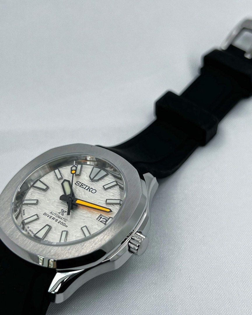 Custom Seiko Mod White Prospex Nautilus 40mm, Men's Fashion, Watches ...