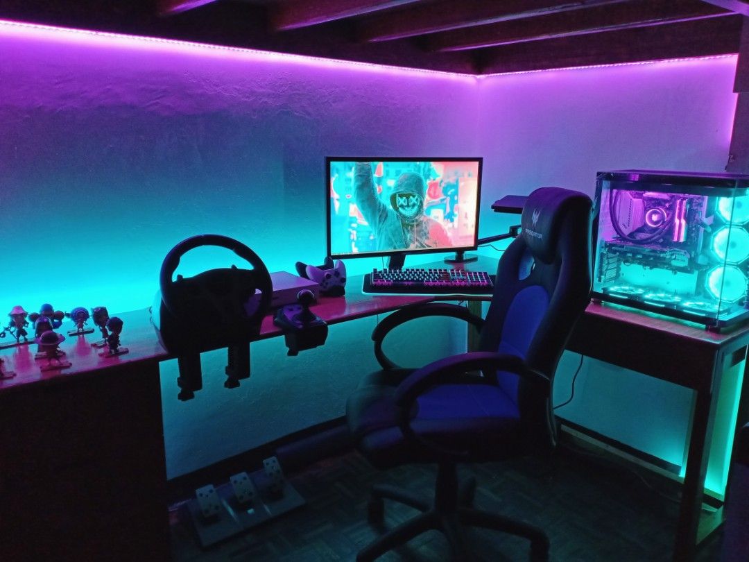 Customized Loft Bed with L shaped table and cabinet stairs, Furniture ...