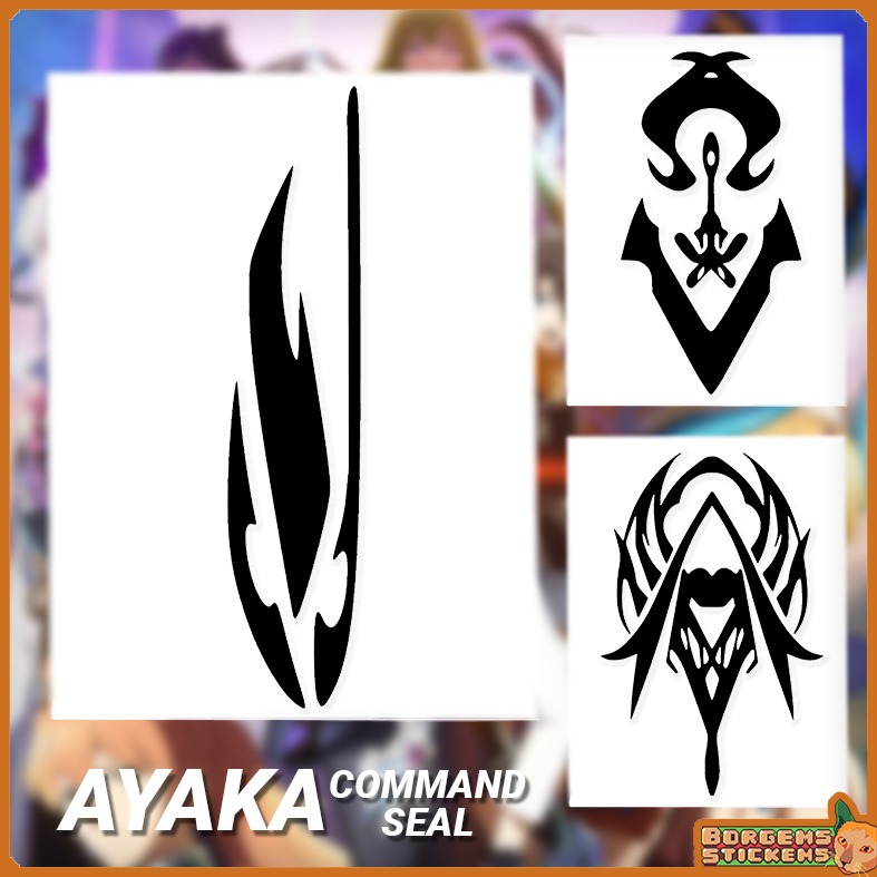 [DECAL] FGO AYAKA Hand Symbols / Command Seal VINYL STICKER for Car, PC ...