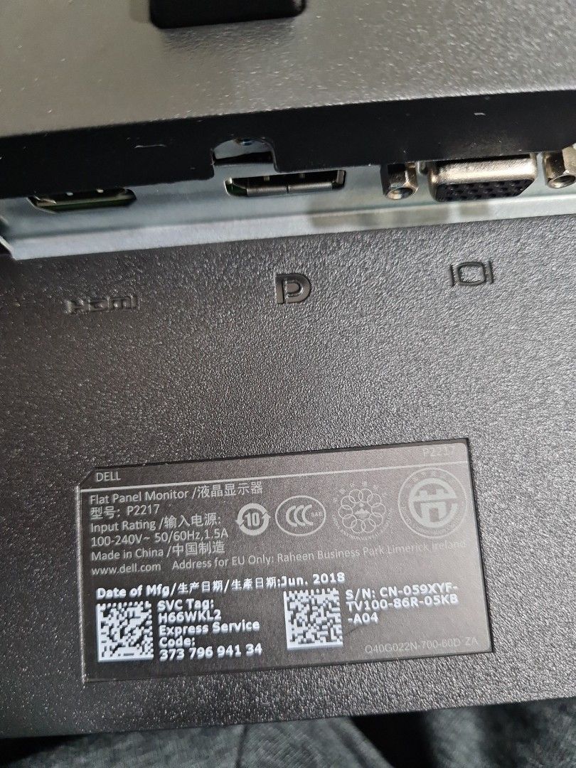 Dell P2217 Monitor, Computers & Tech, Desktops on Carousell