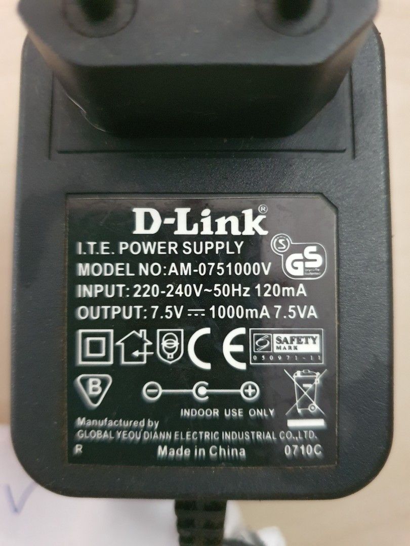 D-Link power supply, Computers & Tech, Parts & Accessories, Cables ...