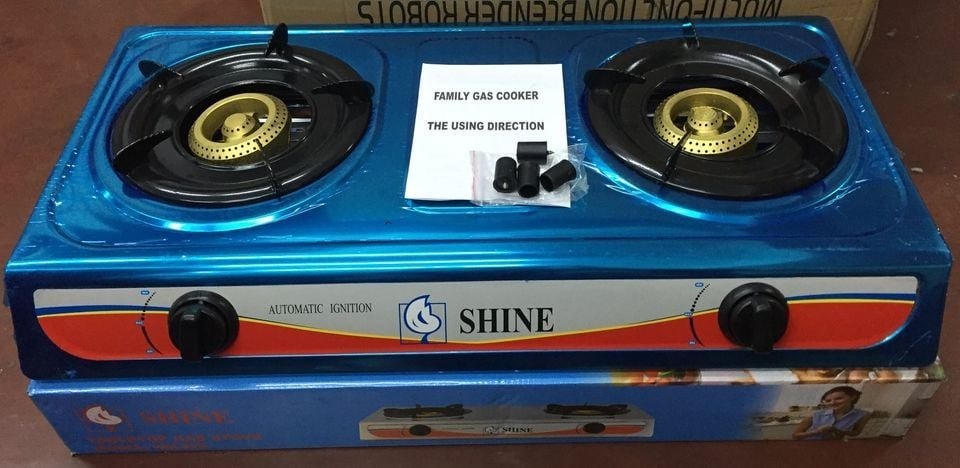 Double Burner Shine Gas Stove, Furniture & Home Living, Kitchenware ...