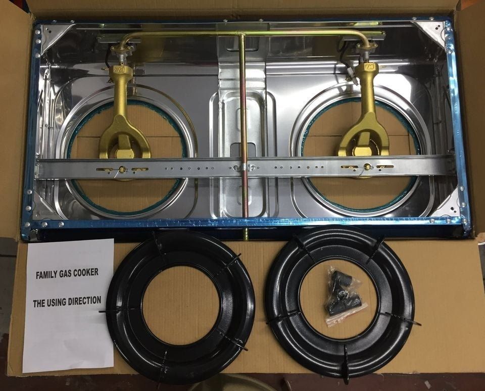 Double Burner Shine Gas Stove, Furniture & Home Living, Kitchenware ...