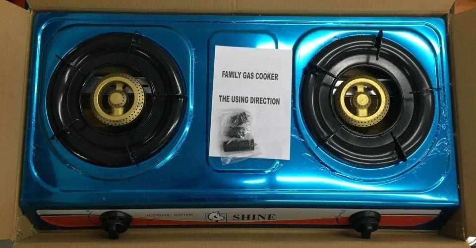 Double Burner Shine Gas Stove, Furniture & Home Living, Kitchenware ...