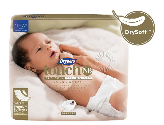 Drypers Touch NB, Babies & Kids, Bathing & Changing, Diapers & Baby ...
