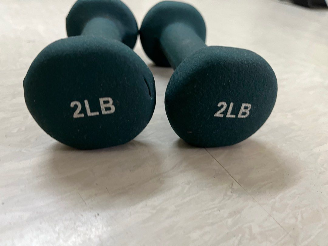 Dumbbells - 2 LB weights x 2, 運動產品, 運動與健身, 運動與健身 - 舉重和啞鈴 - Carousell