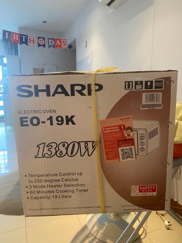 EO-19k, Sharp Electric Oven, 1380W., TV & Home Appliances, Kitchen ...