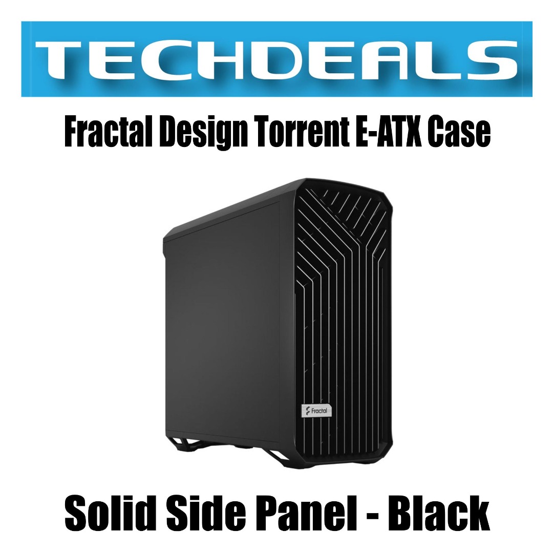 Fractal Design Torrent E-ATX Case | Solid Side Panel - Black, Computers ...