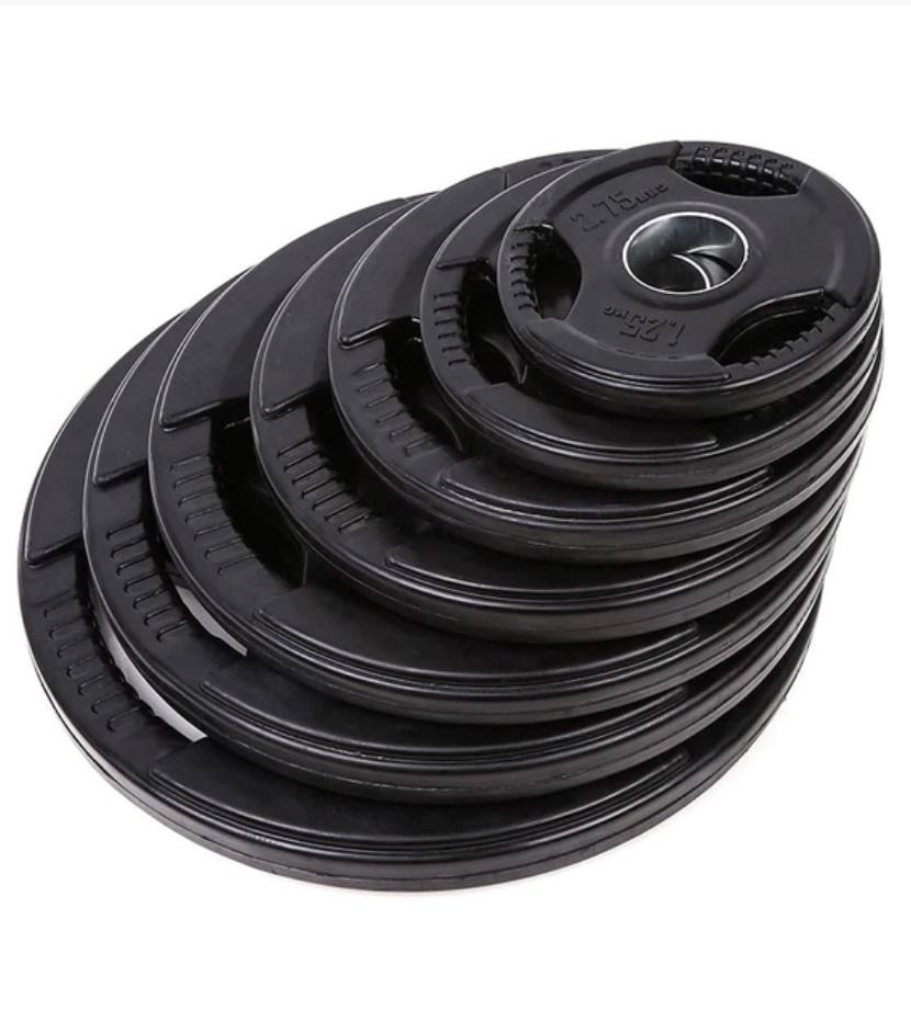 Full Bench Press Set up: Full Power Rack, 2 sets Tri-grip Rubber Coated ...