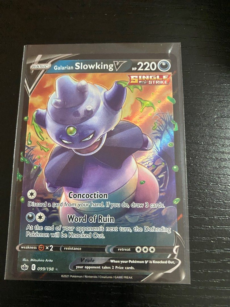 Galarian Slowking V Ultra Rare 99/198 Pokemon Chilling Reign TCG Card ...