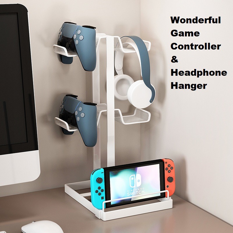 Game Controller Stand Headphone Holder Multi Adjustable Game Controller Headset Hanger ...
