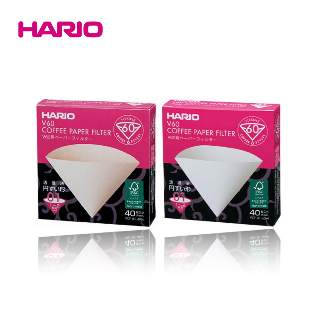 Hario V60 Coffee Paper Filter - Size 01 (40 Count), Furniture & Home ...