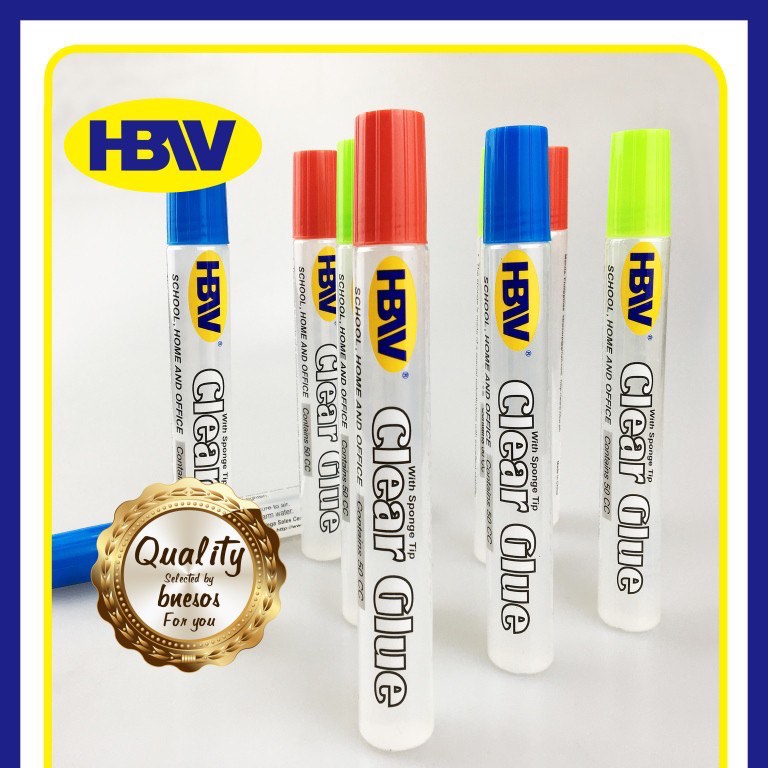 HBW Clear Glue Pen , 50cc with sponge tip., Hobbies & Toys, Stationary ...