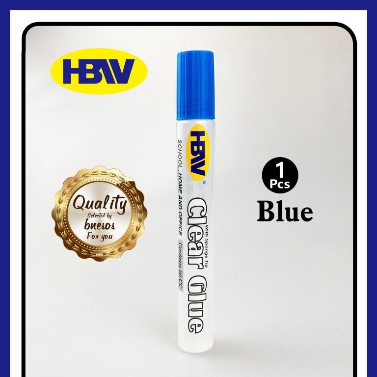 HBW Clear Glue Pen , 50cc with sponge tip., Hobbies & Toys, Stationary ...