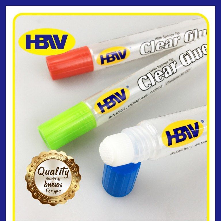 HBW Clear Glue Pen , 50cc with sponge tip., Hobbies & Toys, Stationary ...