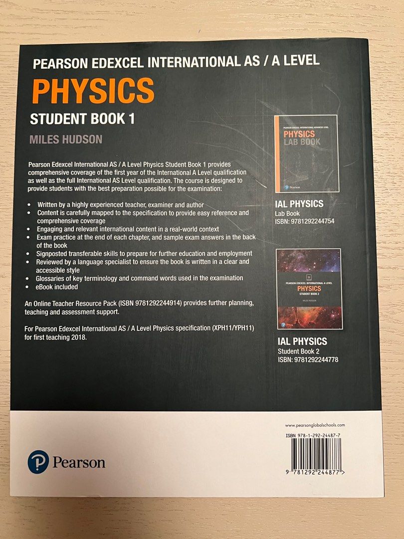 [IAL] Pearson Edexcel IAL Physics Book 1, 興趣及遊戲, 書本 & 文具, 教科書 - Carousell