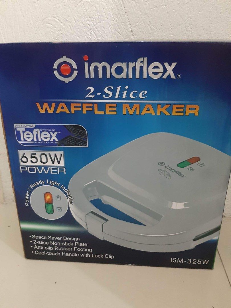 Imarflex ISM-325W 2 slice waffle maker, TV & Home Appliances, Kitchen ...