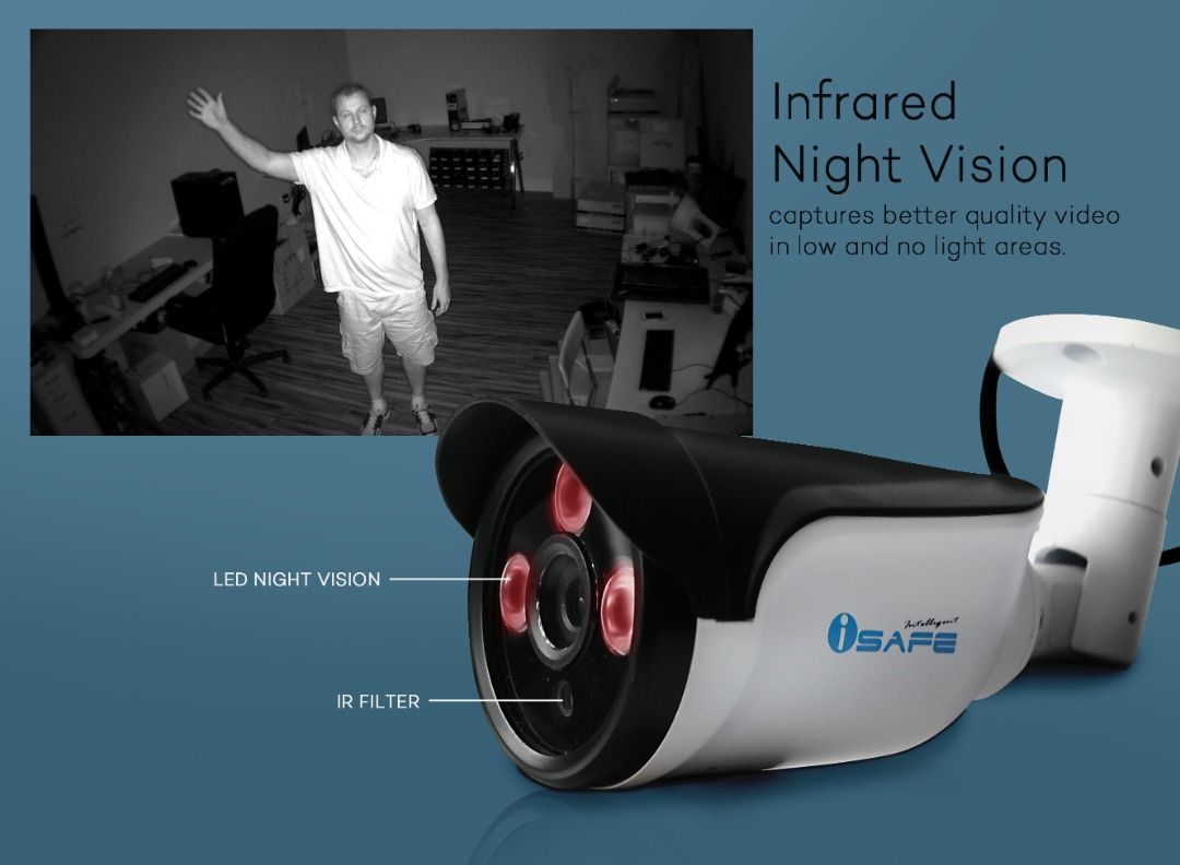 iSAFE Wifi NVR 4CHKIT-10MTR 4 Channel CCTV Kit with 4 IP Camera and ...