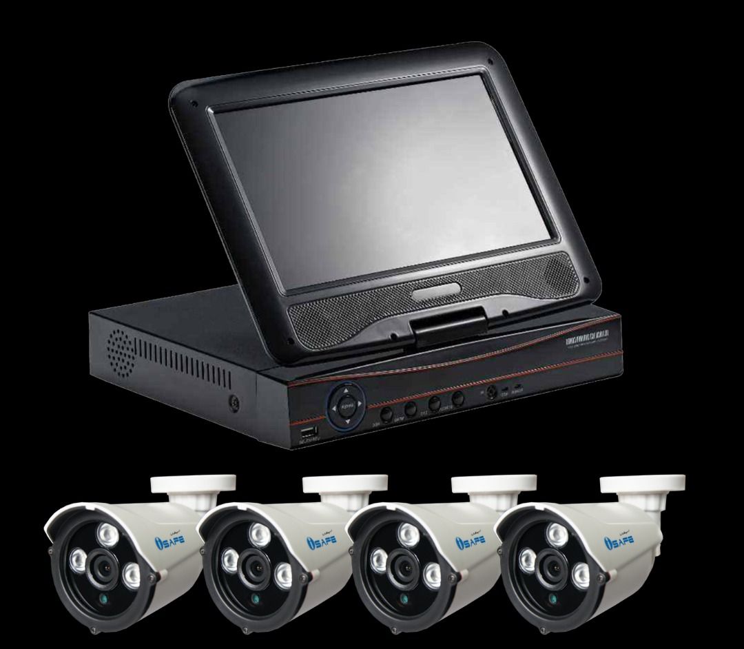 iSAFE Wifi NVR 4CHKIT-10MTR 4 Channel CCTV Kit with 4 IP Camera and ...
