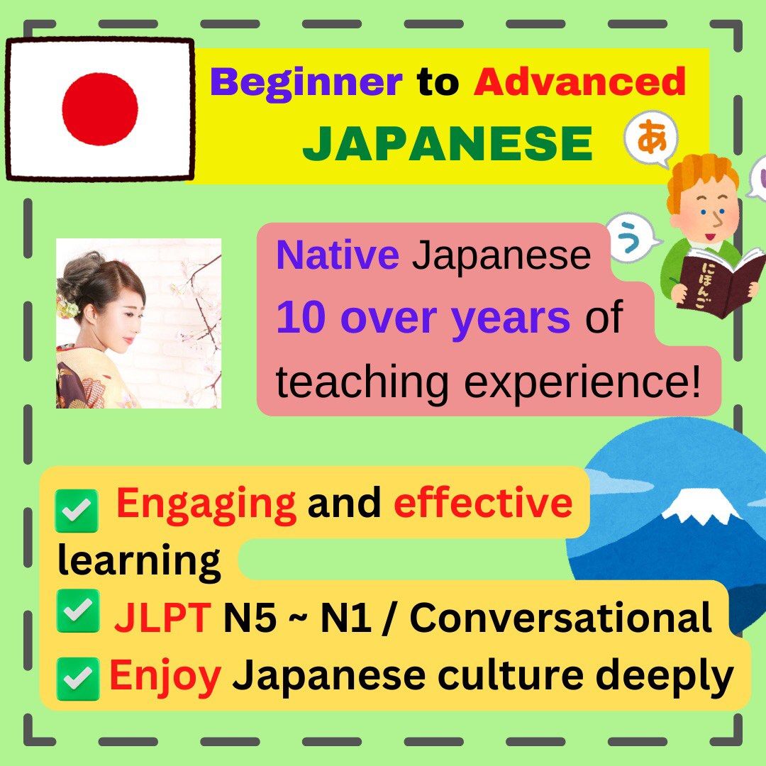 Japanese Lesson - All levels - Adults and Kids- Native, Experienced ...