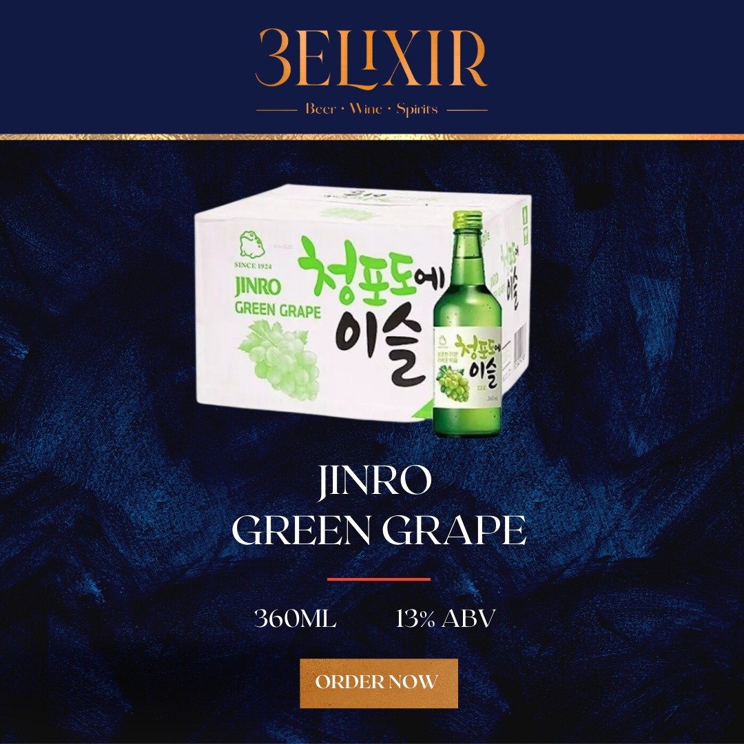 Jinro Soju - Green Grape, Food & Drinks, Alcoholic Beverages on Carousell