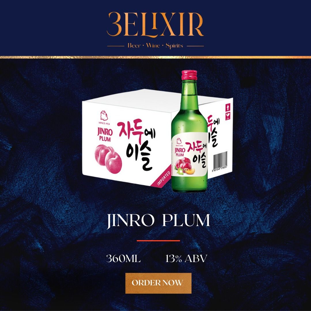 Jinro Soju - Plum, Food & Drinks, Alcoholic Beverages on Carousell