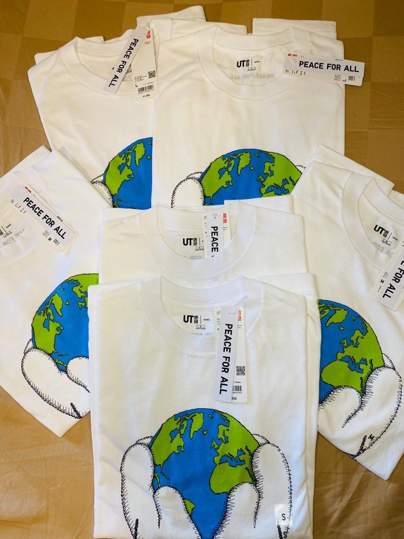 KAWS x UNIQLO PEACE FOR ALL, Men's Fashion, Tops & Sets, Tshirts & Polo ...