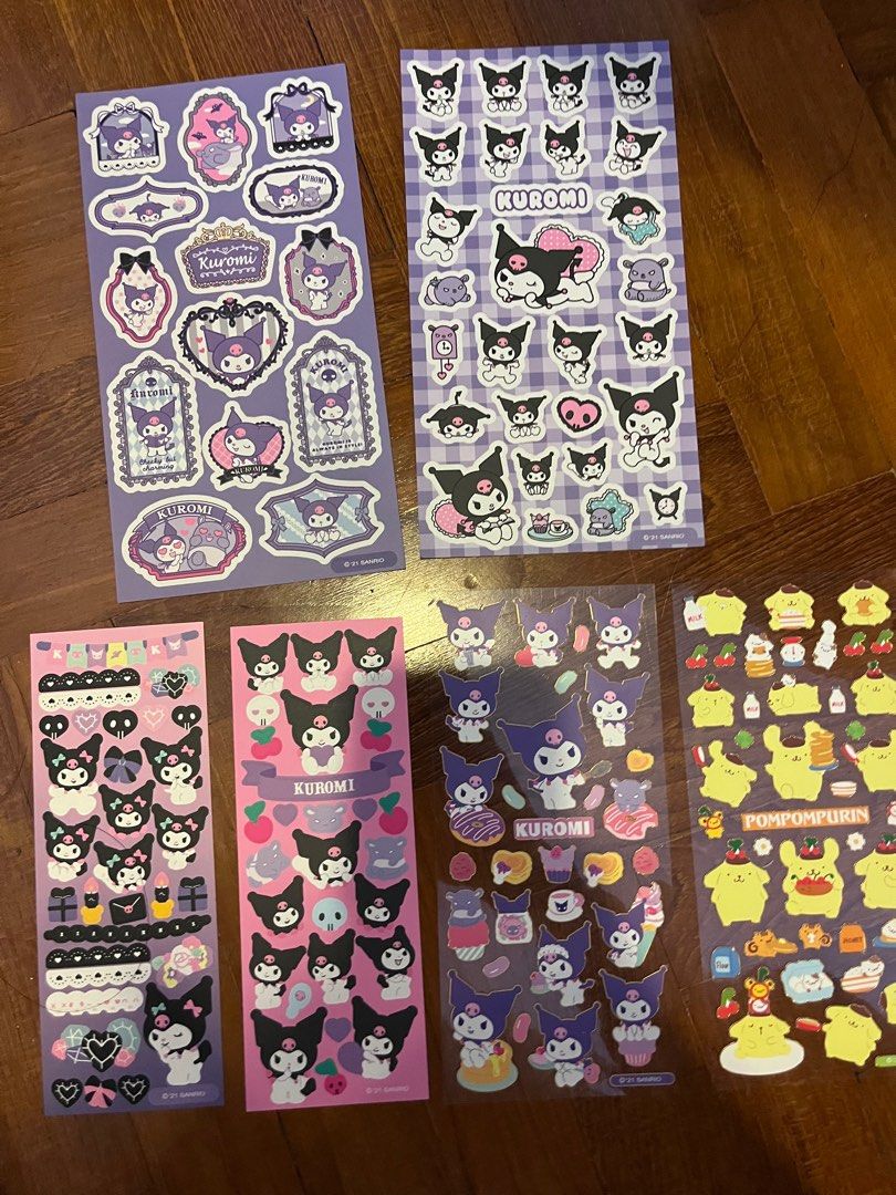 Kuromi and Pom Pom stickers, Hobbies & Toys, Stationery & Craft, Other Stationery & Craft on ...