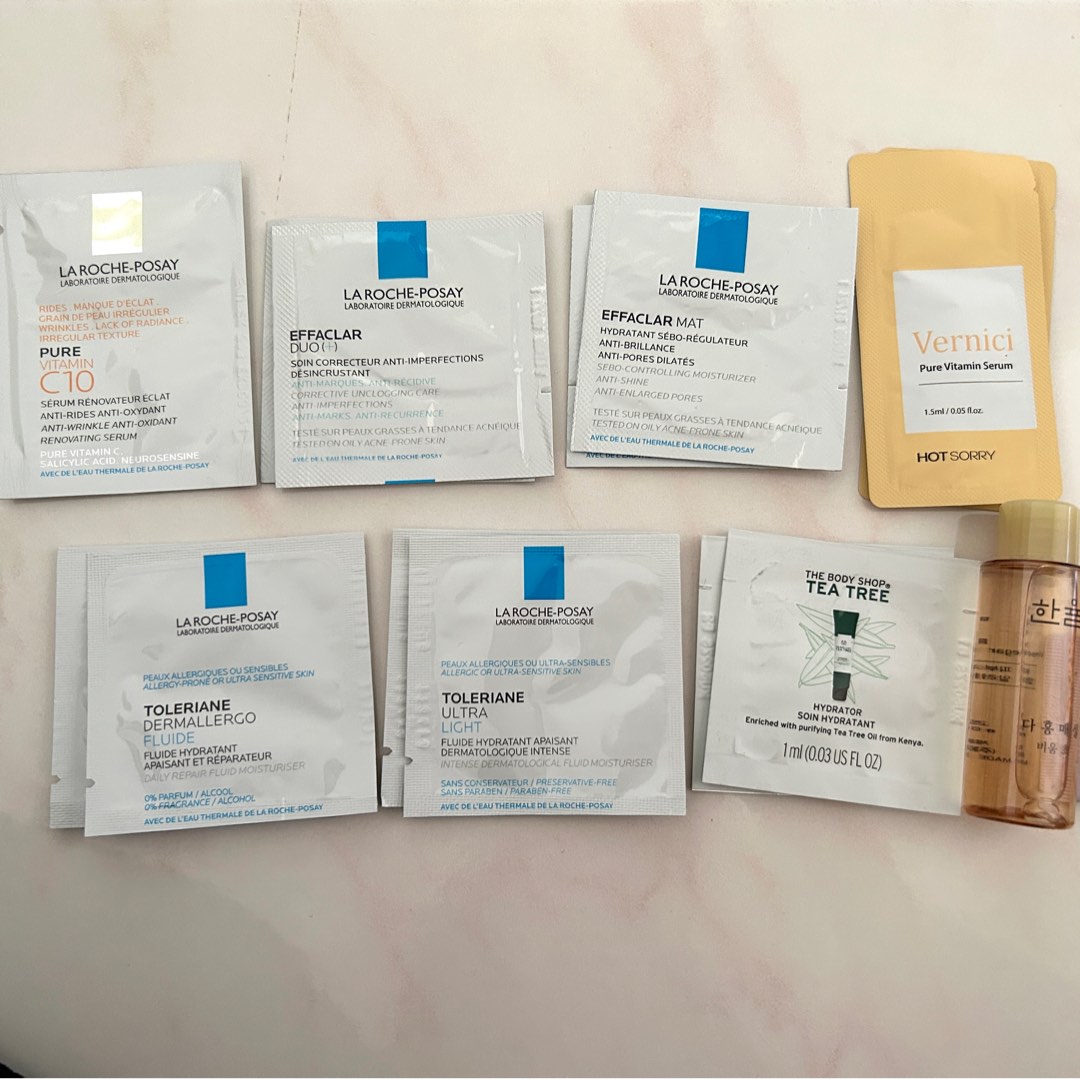 La Roche Posay, The Body Shop skincare samples, Beauty & Personal Care ...