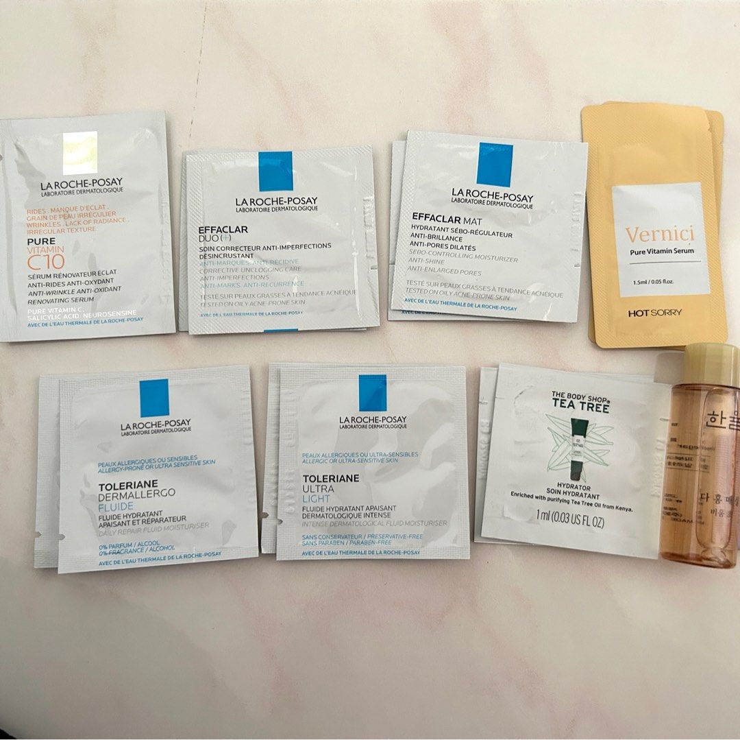 La Roche Posay, The Body Shop skincare samples, Beauty & Personal Care ...