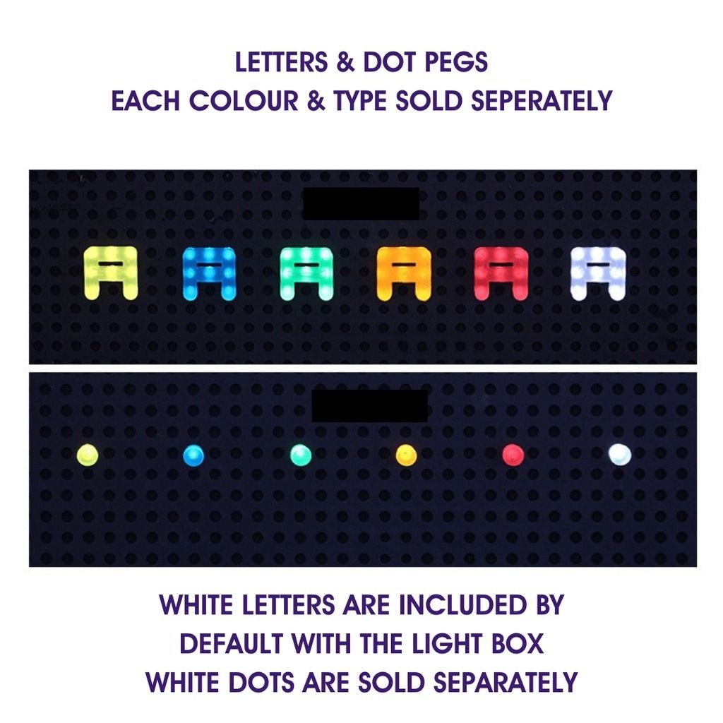 LED Letters Message Board & Coloured Pegs (A5/ A4 Sizes) KNT1500 ...
