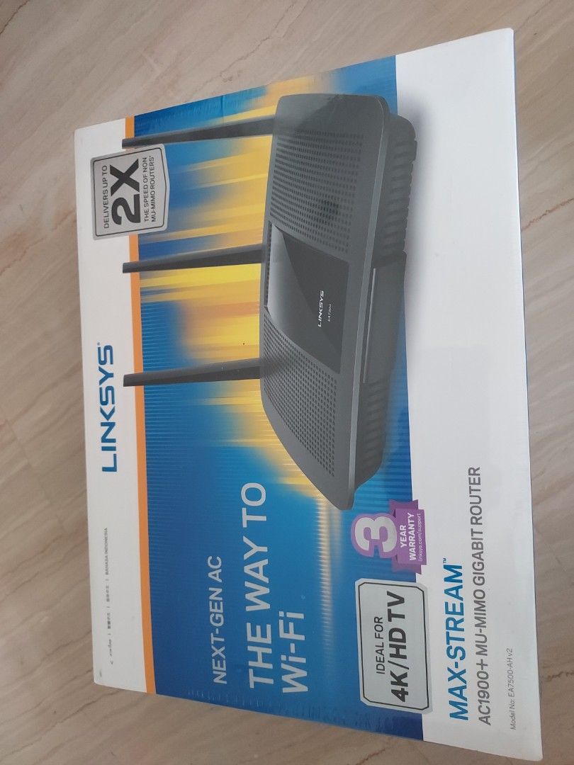 Linksys EA7500-AH v2 AC1900+ wifi Gigabit Router, Computers & Tech ...