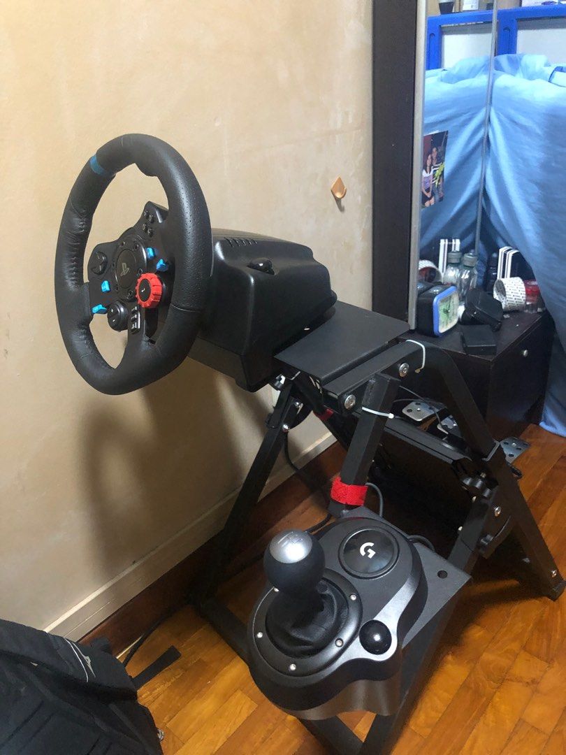 Logitech G29 steering wheel + shifter + metal frame, Video Gaming ...