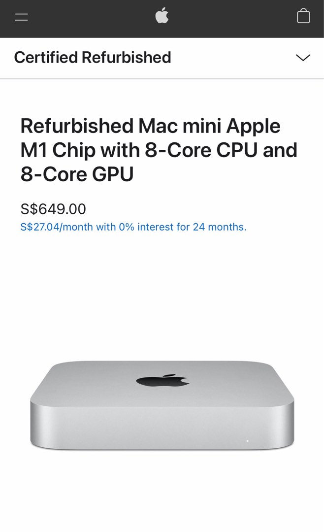M1 Mac Mini (Apple Refurbished), Computers & Tech, Desktops on Carousell