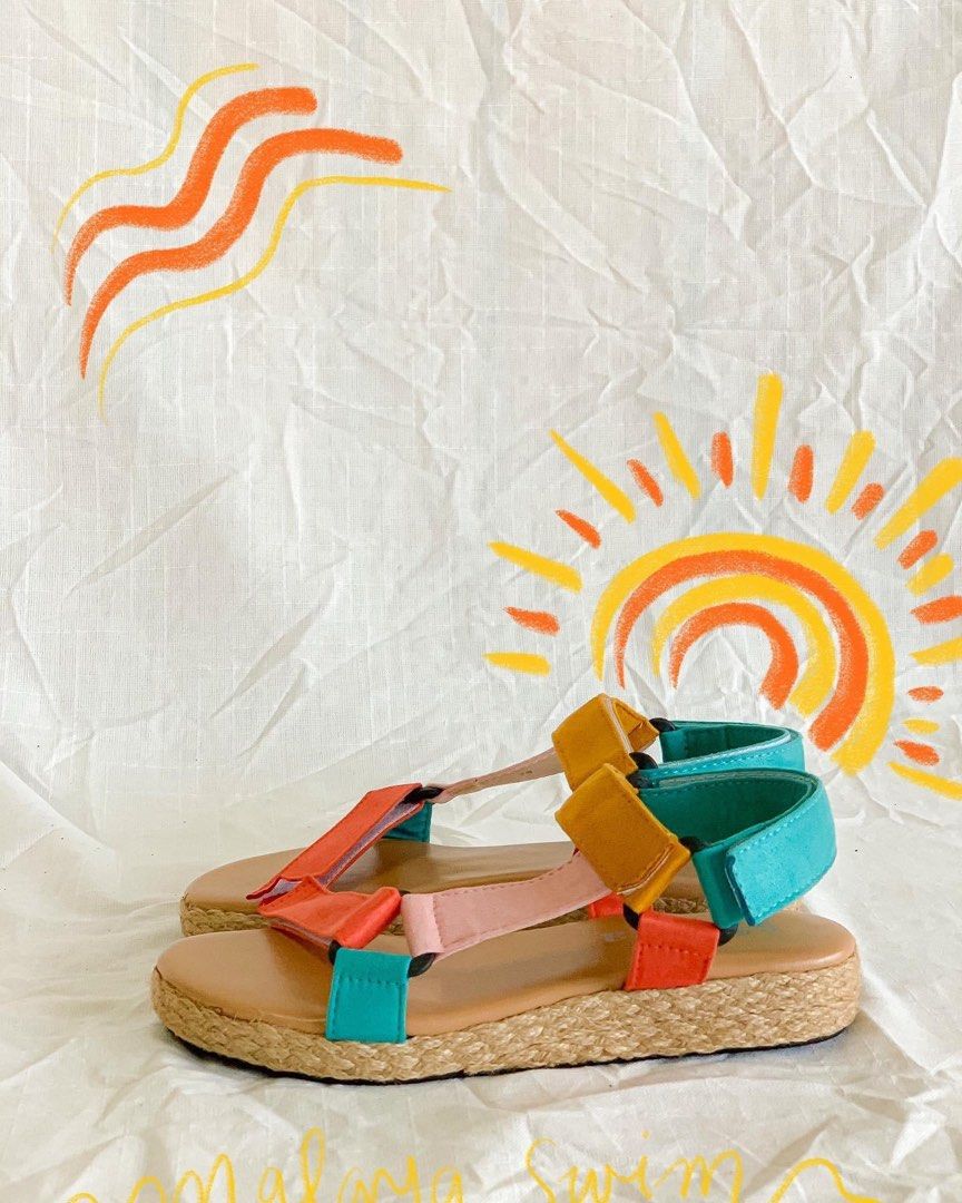 Malaya Swim PH Siargao Sandals in Salmon Color, Women's Fashion ...