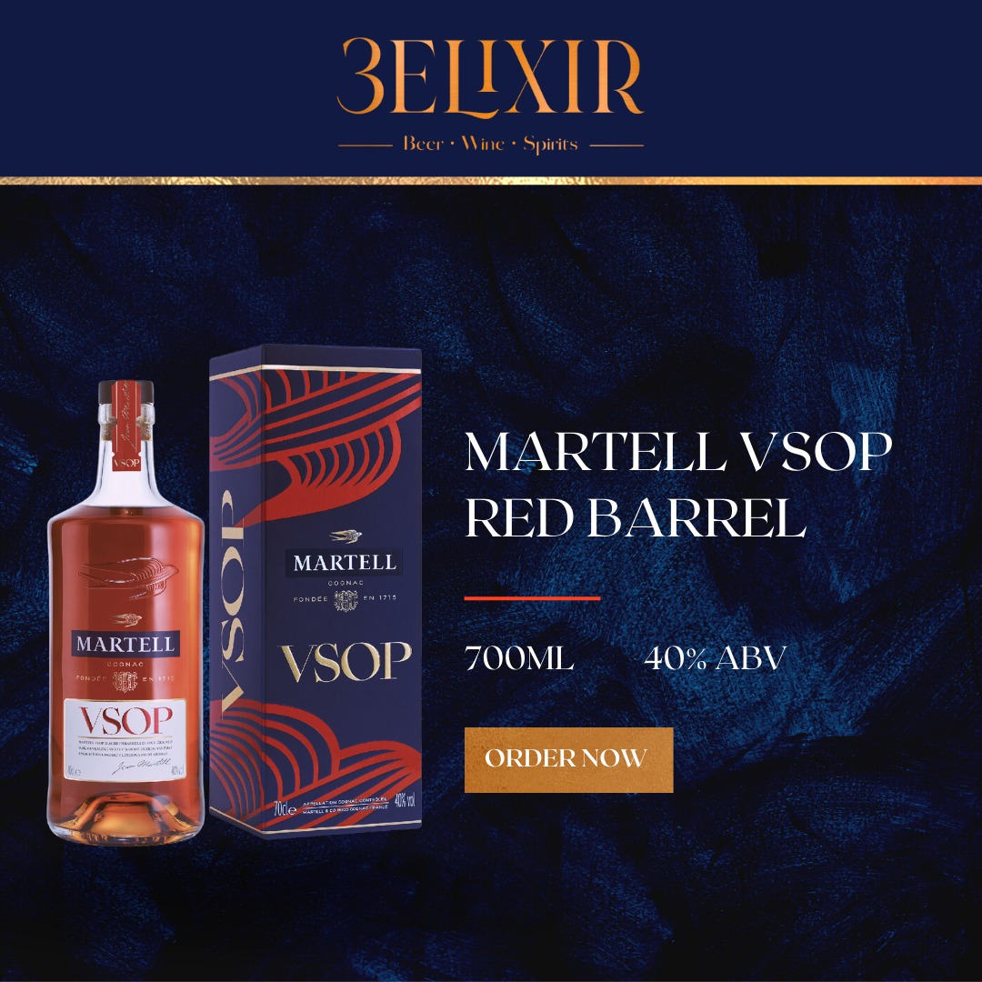 Martell VSOP Red Barrel 700ML, Food & Drinks, Alcoholic Beverages on Carousell