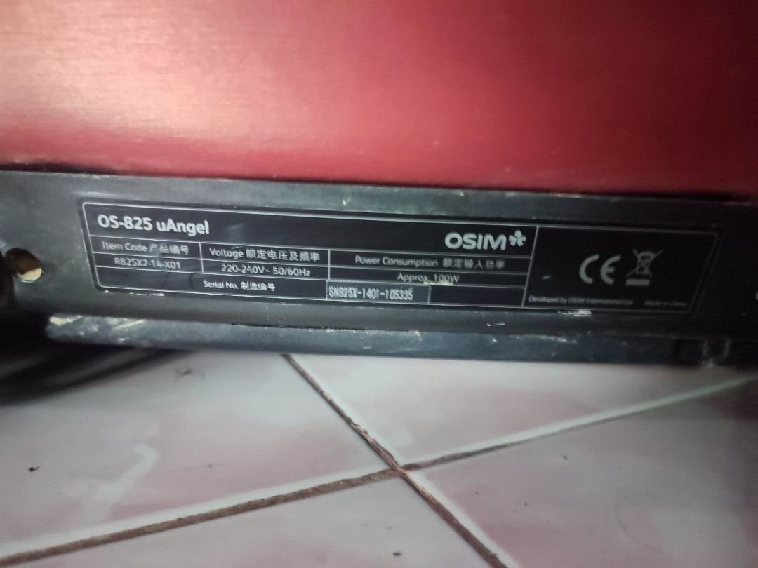 Massage Chair for Sale! RUSH!!! OSIM* OS-825 UANGEL, Health & Nutrition ...