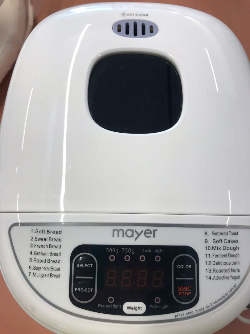Mayer breadmaker, TV & Home Appliances, Kitchen Appliances, Breadmakers ...