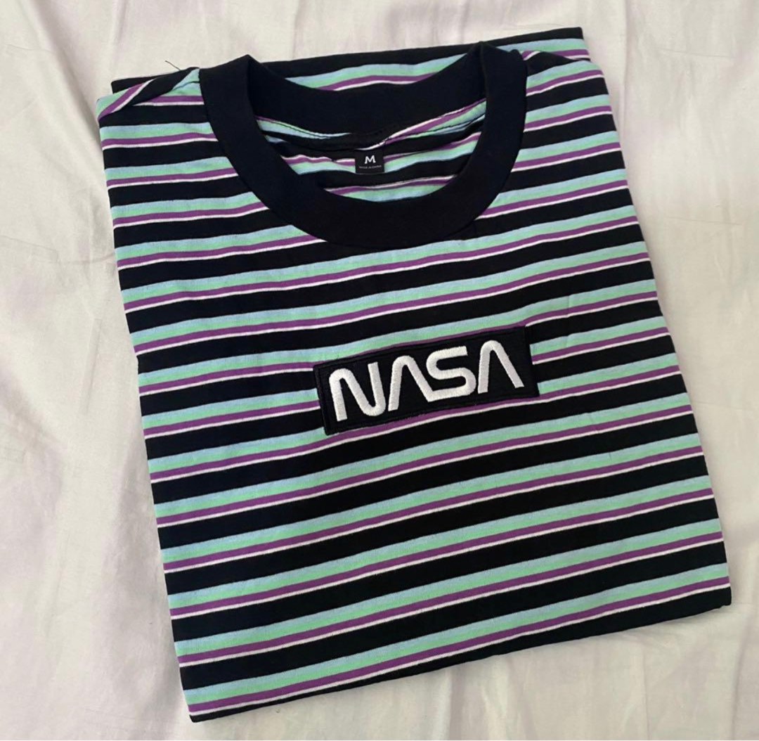 NASA Stripes Tee, Men's Fashion, Tops & Sets, Tshirts & Polo Shirts on ...