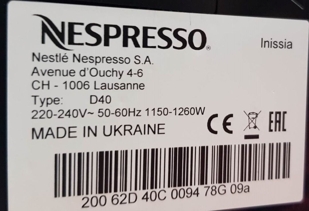 Nespresso Inissia, TV & Home Appliances, Kitchen Appliances, Coffee ...